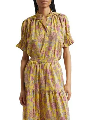 Mille MILLE Marnie Floral Blouse Citron Floral