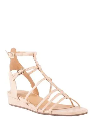 Seychelles Wedge Leather Sandals - Beige