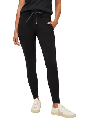 Travis Mathew Friday Ponte Pocket Leggings Black