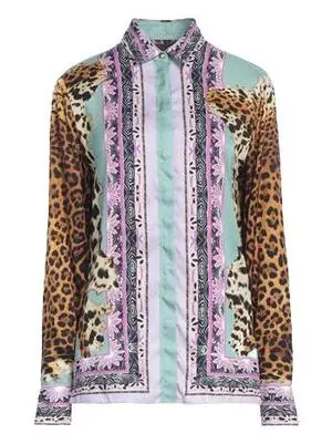 Just Cavalli Leopard-print Twill Shirt - Brown
