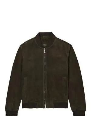 Mr P. Suede Bomber Jacket - Brown