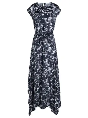 Peserico Maxi Flared Dress - Blue