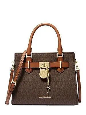 Michael Kors Hamilton Small Logo Satchel - Brown