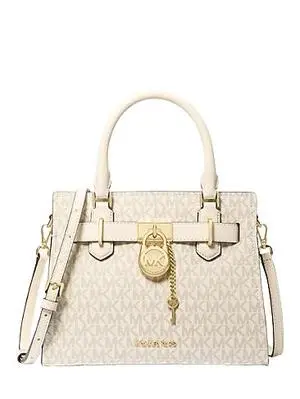 Michael Kors Hamilton Small Logo Satchel - Natural
