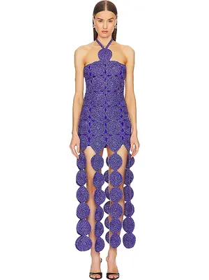 SIMONMILLER SIMONMILLER Beep Beep Crochet Halter Dress Amethyst