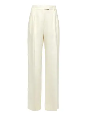 THE ROW Antone High-rise Wide-leg Pants - White