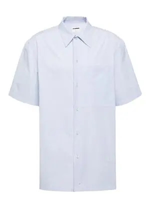 JIL SANDER Friday Pinstripe Cotton Shirt - Blue