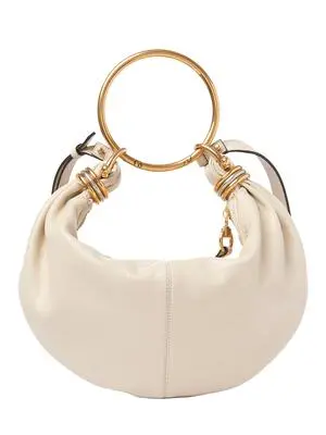 Chloé Bracelet-handle Leather Shoulder Bag - White