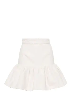 Patou Ruffled Mini Skirt - Neutrals
