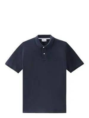 Woolrich Logo-embroidered Polo Shirt - Blue