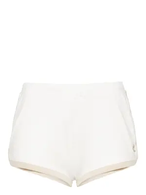 COURREGES Logo-patch Cotton Shorts - White