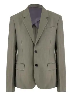 FERRAGAMO Tailored Linen-blend Blazer - Grey