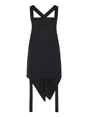 Rosetta Getty Asymmetric Apron Top - Black
