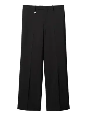 Burberry Straight-leg Wool-blend Trousers - Black