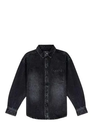 PURPLE BRAND Long-sleeve Denim Shirt - Black