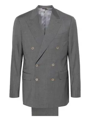 Canali Double-breasted Wool Suit - Grey