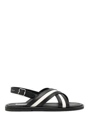 Bally Glide Leather Sandals - Black