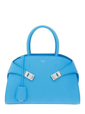 FERRAGAMO Small Hug Tote Bag - Blue