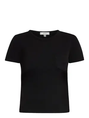 AGOLDE AGOLDE Ribbed Organic Cotton-Blend T-Shirt