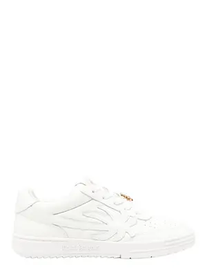 Palm Angels Palm Beach University Leather Sneakers - Neutrals