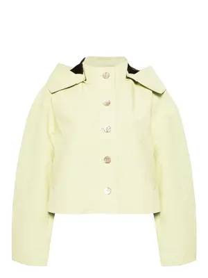 Ulla Johnson Hooded Cropped Jacket - Green