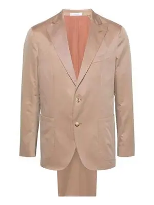 Boglioli Single-breasted Cotton Suit - Brown