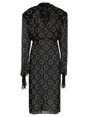 Prada Crystal-embellished Georgette Midi Dress - Black