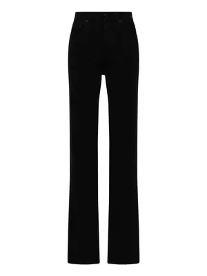 Saint Laurent High-rise Straight Jeans - Black
