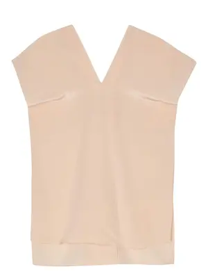 Aspesi V-neck Silk Blouse - Neutrals