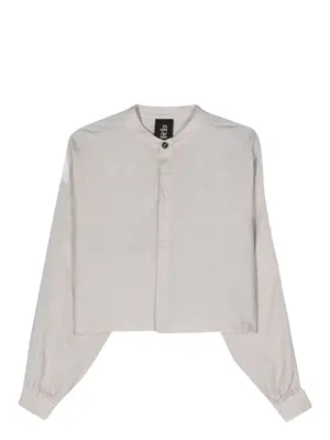 THOM KROM Cropped Linen Shirt - Grey