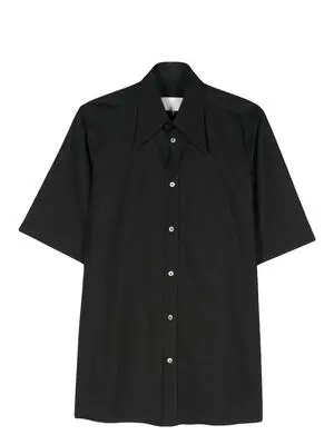 MAISON MARGIELA Four Stitch-logo Cotton Shirt - Black