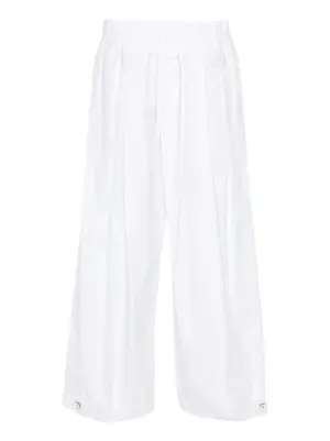 JIL SANDER Pleated Palazzo Pants - White