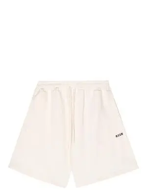 MSGM Logo-Print Cotton Track Shorts