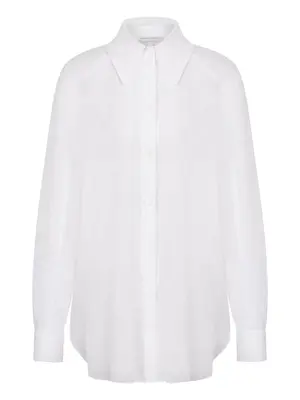 Alberta Ferretti Semi-sheer Cotton Shirt - White