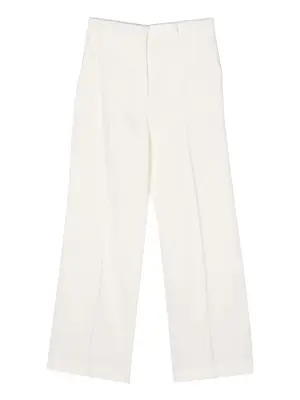 LANVIN Mid-rise Straight-leg Trousers - White