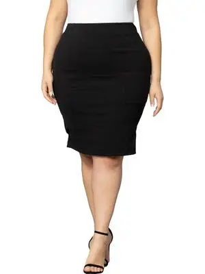 KIYONNA Kiyonna Pencil Skirt Black Noir