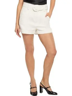 CINQ À SEPT Linen-Cotton Tailored Shorts