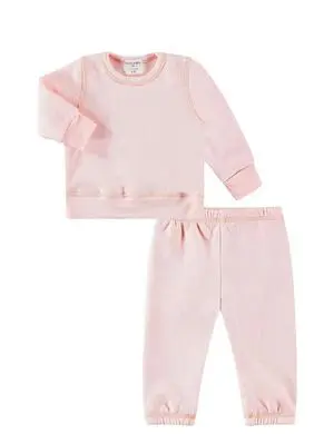 PAIGELAUREN Fleece Lounge Set - Pink