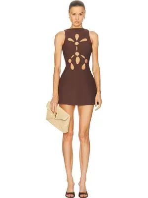 Cult Gaia Franco Knit Mini Dress - Java