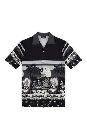 PLEASURES Printed Button-down Shirt - Black
