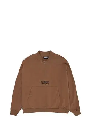 PLEASURES Karat Quarter Zip Fleece - Brown