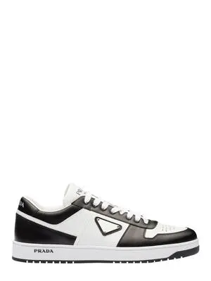 Prada Downtown Leather Sneakers - White