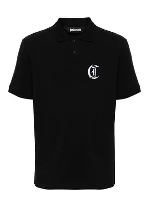 JUST CAVALLI Monogram-embroidery Polo Shirt