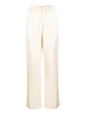 REFORMATION Olina Silk Trousers - Neutrals