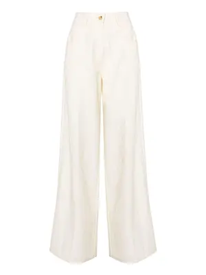 FORTE_FORTE Wide-leg Trousers - Neutrals