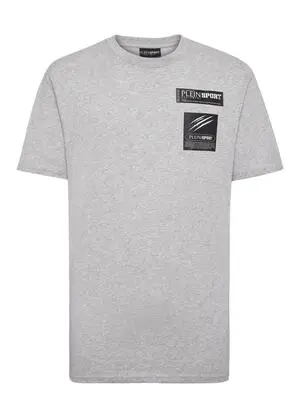 PLEIN SPORT Logo-print Cotton T-shirt - Grey