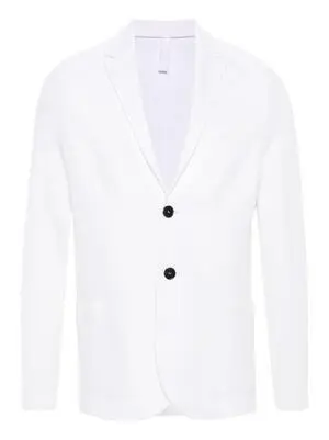 Harris Wharf London Single-breasted Honeycomb Blazer - White