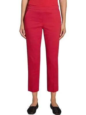 Theory Treeca 'good Linen' Pull-on Pants - Cherry