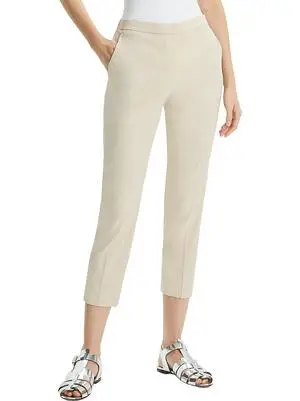 Theory Treeca 'good Linen' Pull-on Pants - Straw