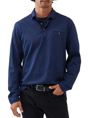 Rodd & Gunn Clinton Long Sleeve Polo Shirt - Bluebell